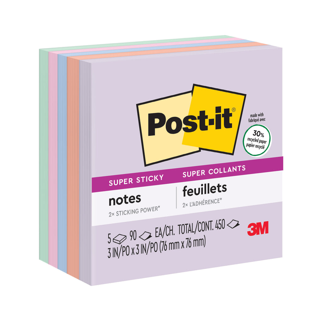3M Post-it Super Sticky Notes Cube 3x3 [90s x 5 Pads] - Bali ...