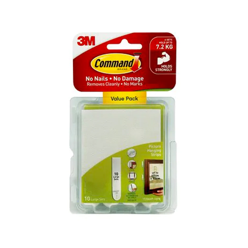 3M Command Wall Adhesive Large Picture Hanging Strips - Damage Free Re ...